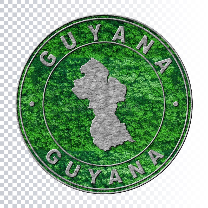 Map of Guyana, Environment Concept, Co2 Emission Concept Stock ...