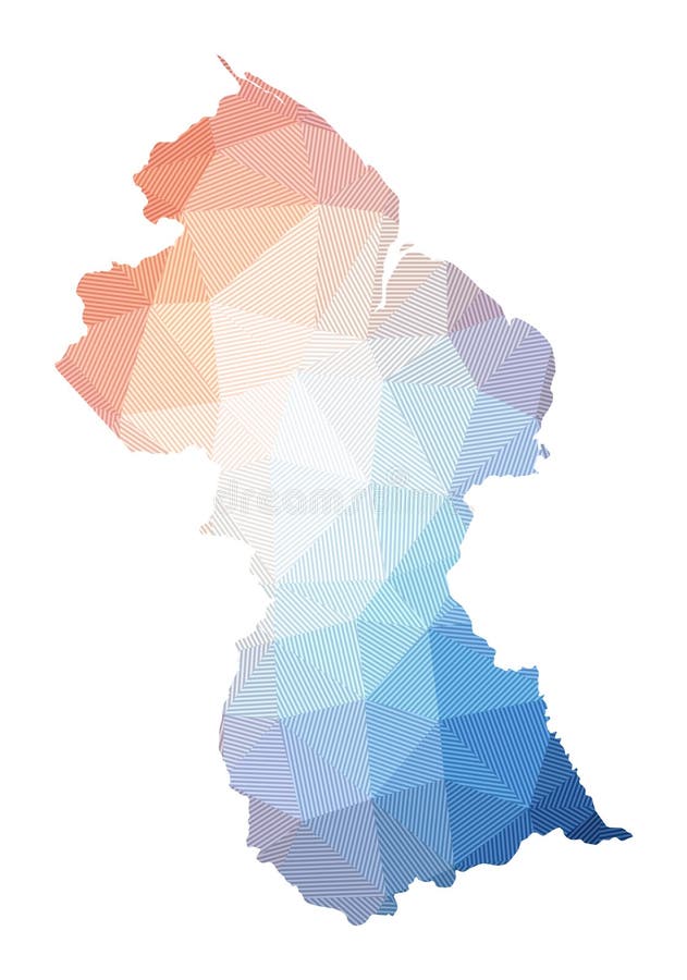 Map of Guyana. stock vector. Illustration of america - 223968852