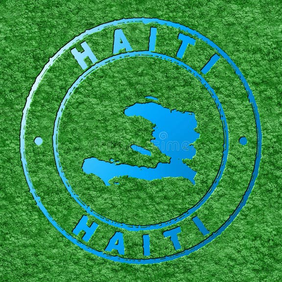 Map of Haiti, Forest with Water Map Stock Illustration - Illustration ...