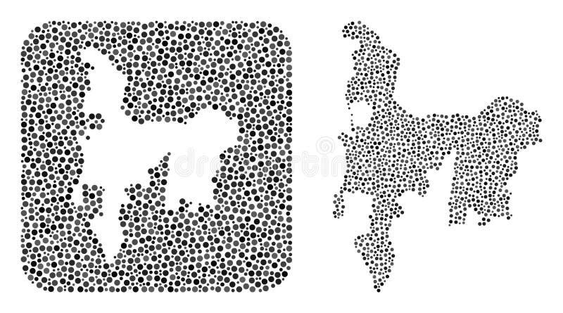 Map of Hamilton Island - Dot Mosaic with Hole Stock Vector ...