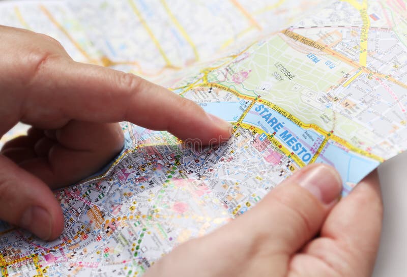 Map in hands stock photo. Image of travel, lifestyle - 84980340