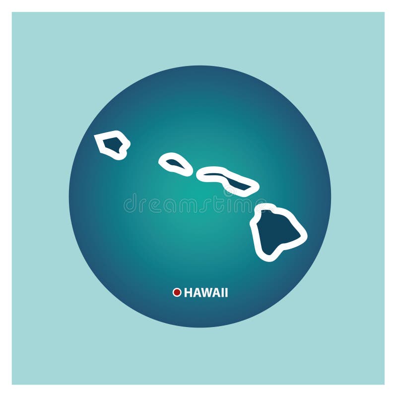Map of Hawaii State. Vector Illustration Decorative Design Stock Vector ...