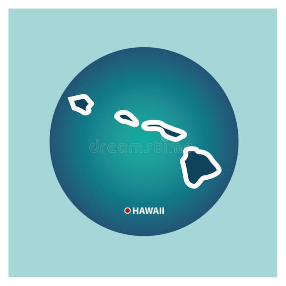 Map of Hawaii State. Vector Illustration Decorative Design Stock Vector ...