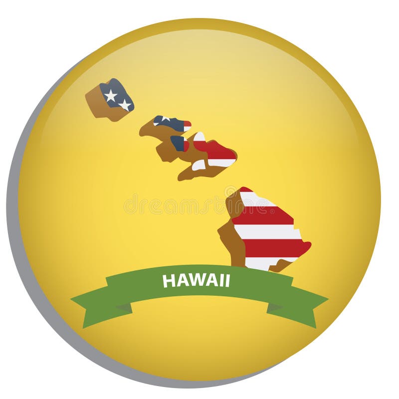 Map of Hawaii State. Vector Illustration Decorative Design Stock Vector ...