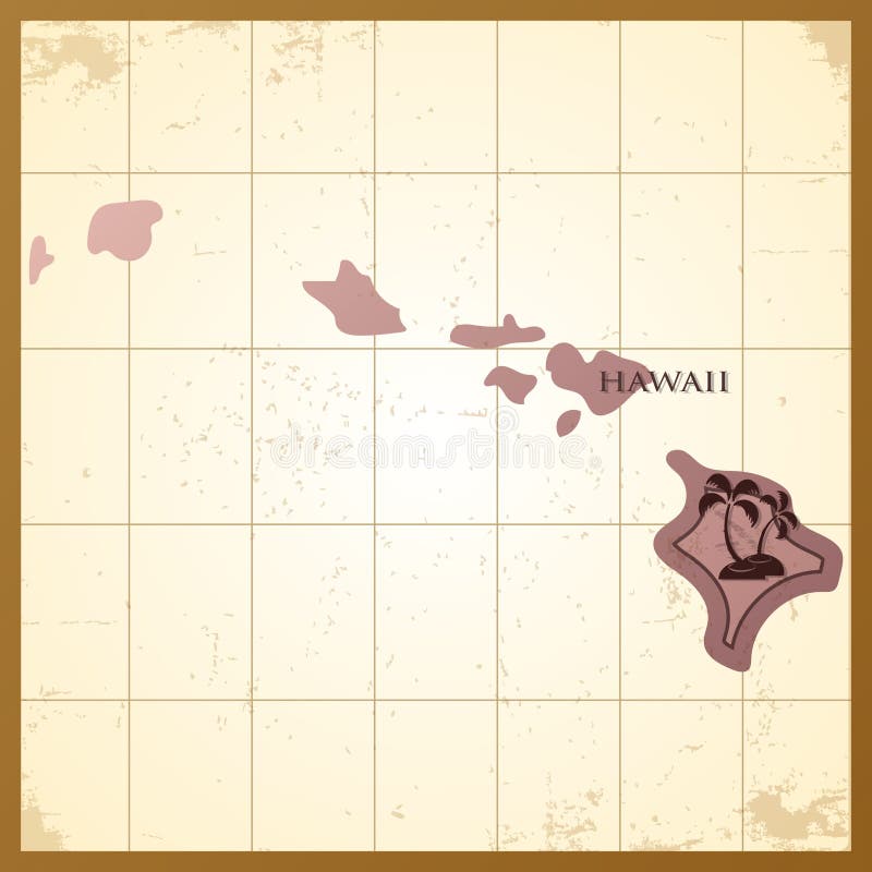 Map of Hawaii State. Vector Illustration Decorative Design Stock Vector ...