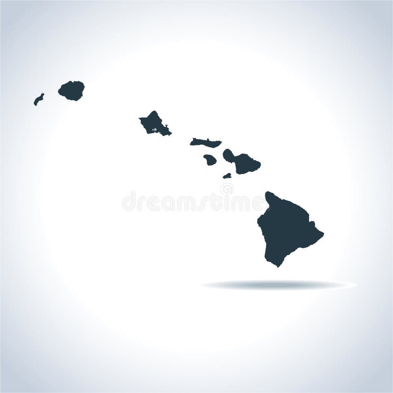Map of the Hawaii stock vector. Illustration of state - 204820209