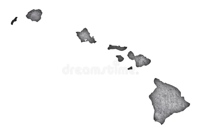 Map of Hawaii with shadow stock vector. Illustration of shade - 84427877