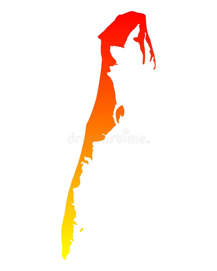 Map of Hiddensee stock vector. Illustration of travel - 231278962