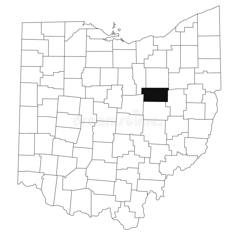 Map Of Holmes County In Ohio State On White Background Single County Map Highlighted By Black