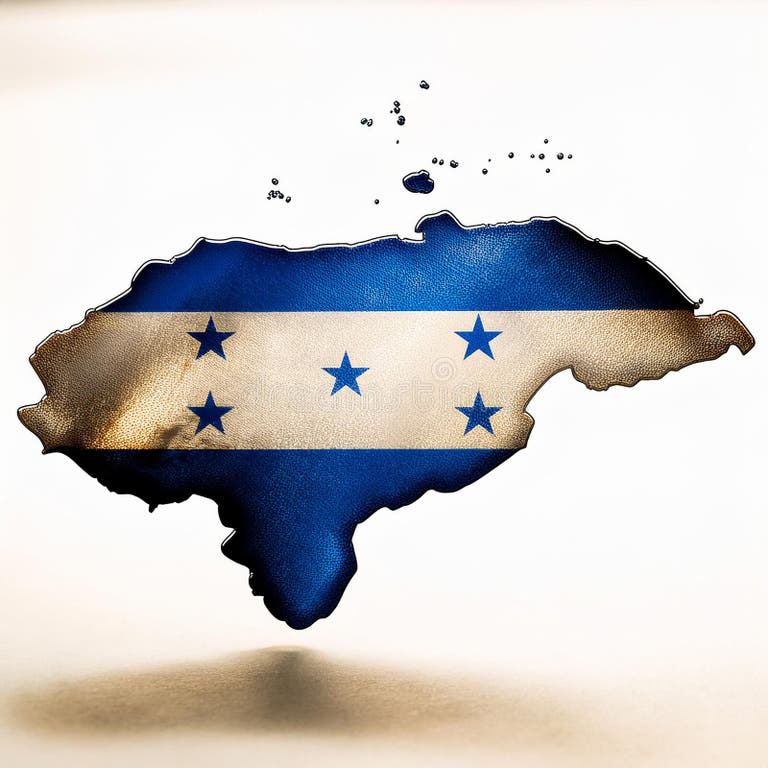 Map of Honduras with Flag. stock illustration. Illustration of advertising - 346047952