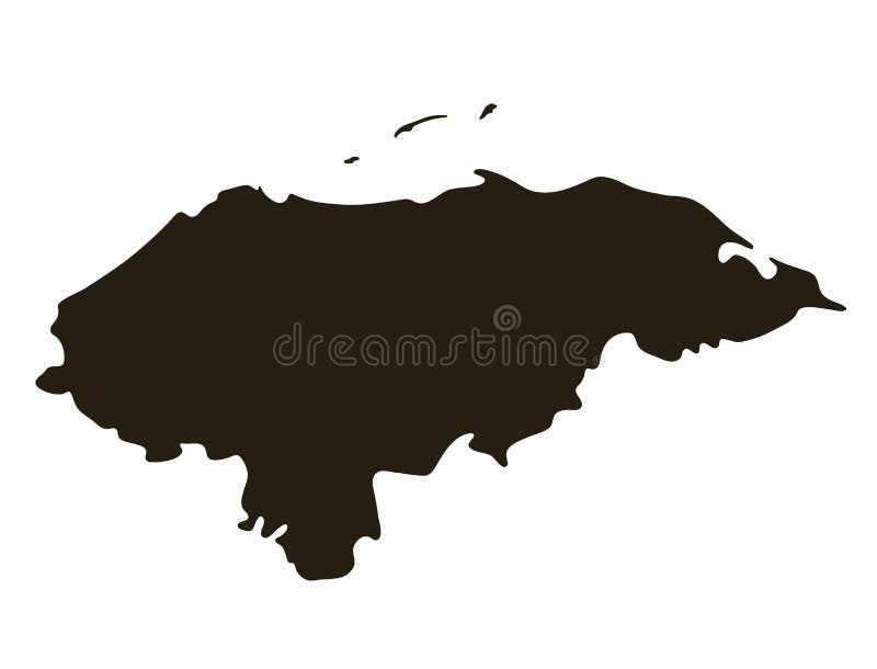 Honduras - Solid Black Outline Border Map of Country Area. Simple Flat ... Honduras - Solid Black Outline Border Map of Country Area. Simple Flat ...