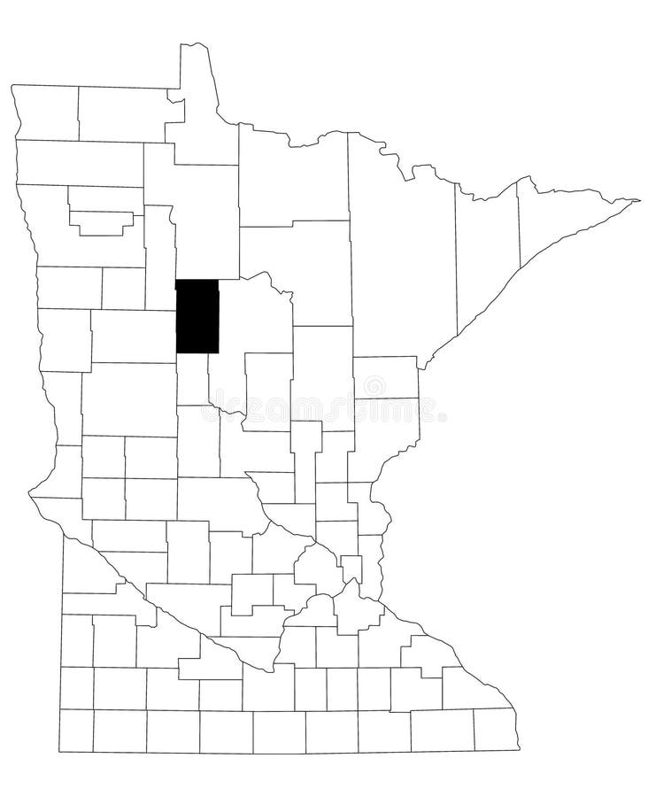 Map of Hubbard County in Minnesota State on White Background. Single ...