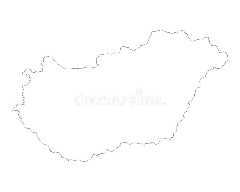 Map of Hungary stock vector. Illustration of geography - 86265628