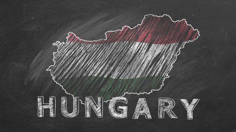 Hungary. Chalk Drawn and Animated Illustration. Stock Video - Video of ...