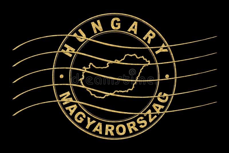 Map of Hungary, Postal Passport Stamp, Travel Stamp Stock Illustration ...