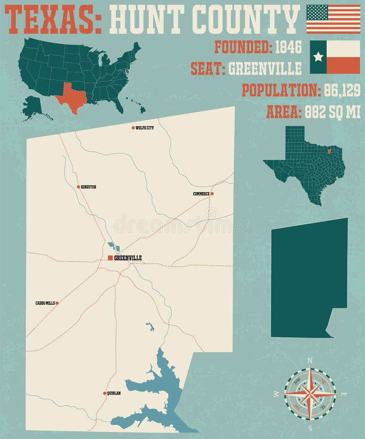 Hunt County, Texas Counties in Texas, United States of America,USA, U.S ...