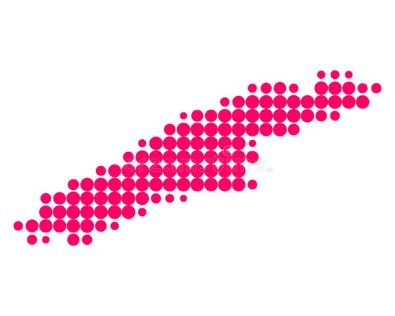 Map of Hydra stock vector. Illustration of pink, purple - 84818200