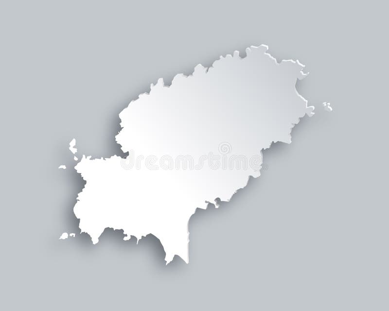 Map of Ibiza with shadow stock vector. Illustration of islands - 90858486