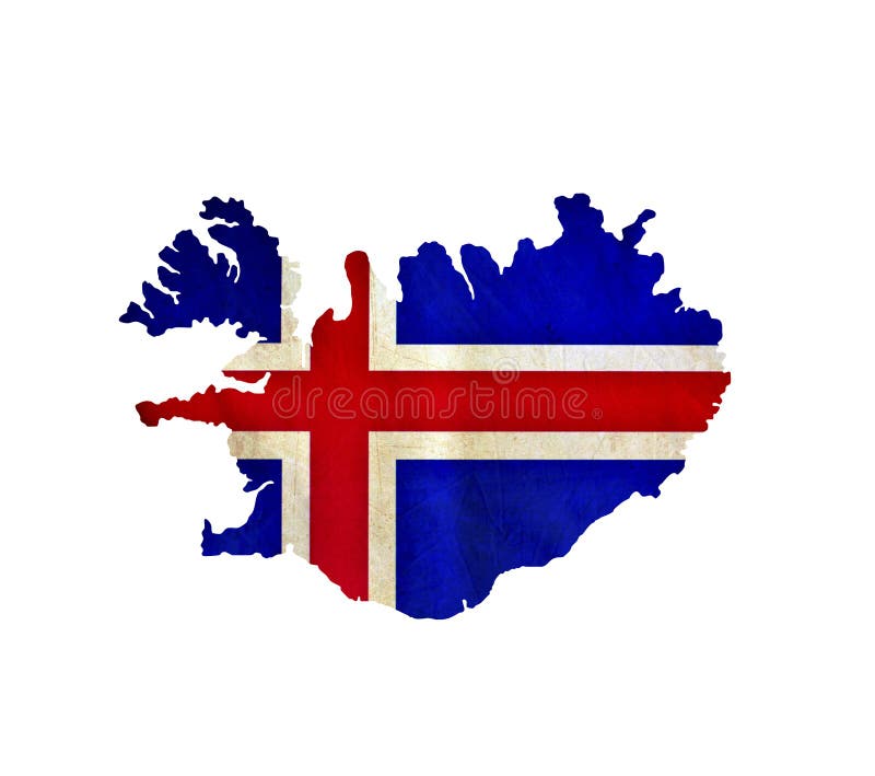 Map of Iceland isolated stock photo. Image of color - 151736718