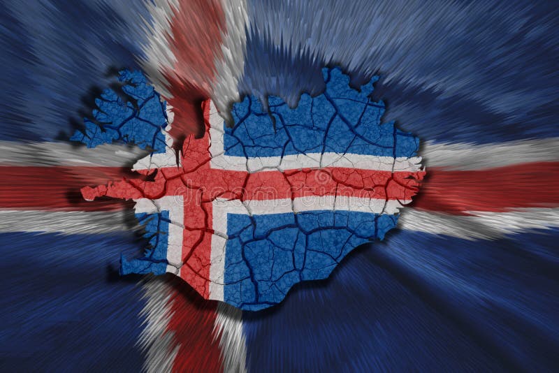 Icelandic Map stock illustration. Illustration of colors - 102605482