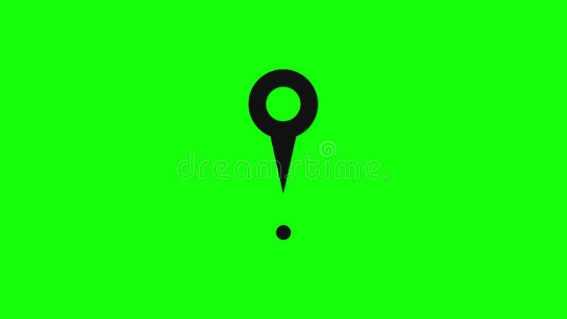 Map Icon Animation Looping on Green Screen Stock Video - Video of ...
