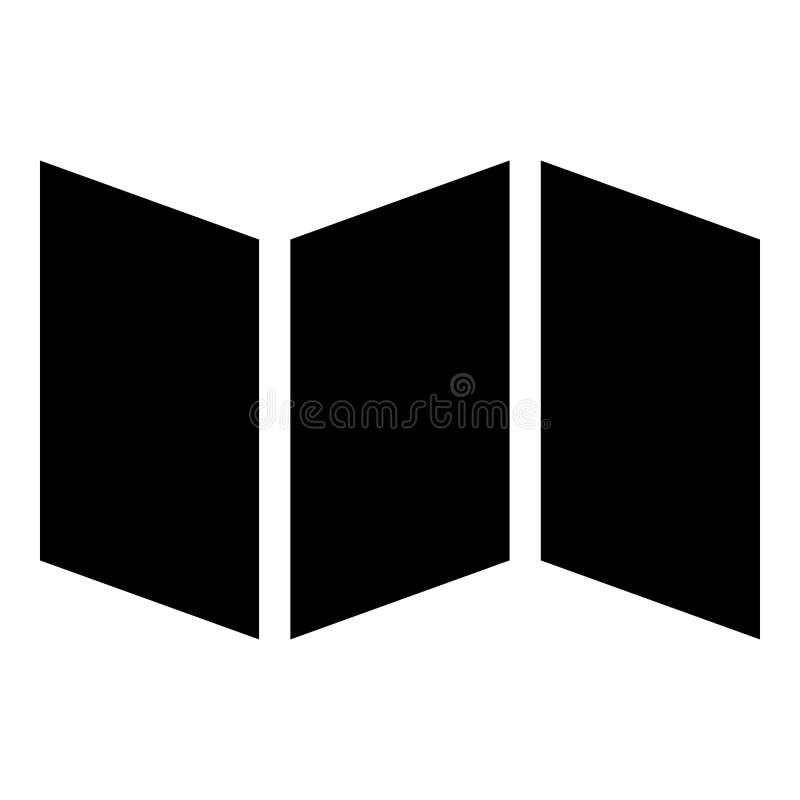 Map Icon Black Color Illustration Flat Style Simple Image Stock Vector ...