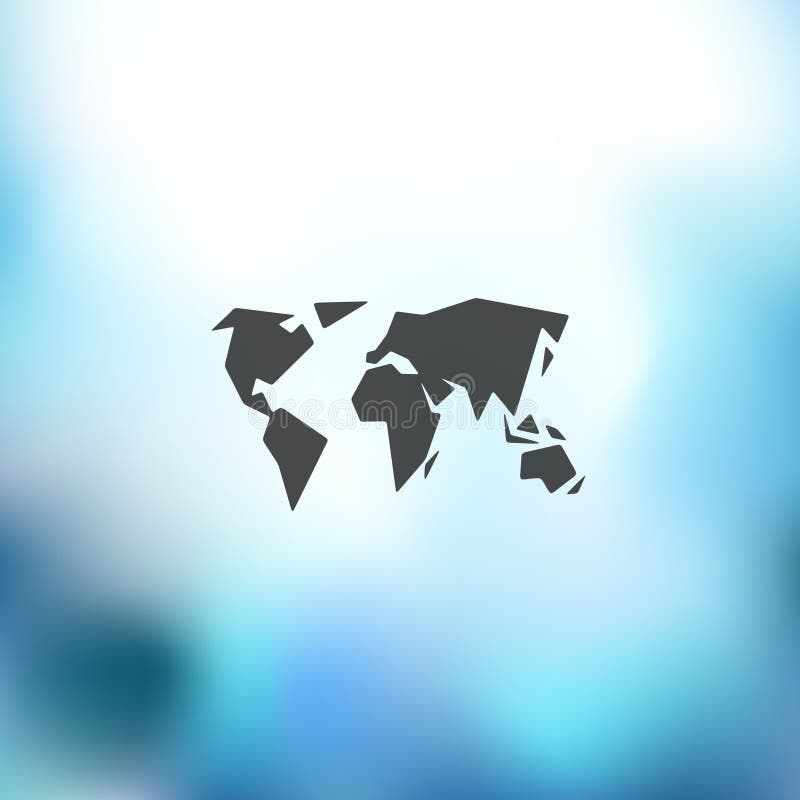 Map Icon on Blurred Background Stock Vector - Illustration of glitter ...