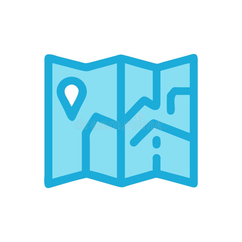 Map Icon for Navigation and Travel Stock Vector - Illustration of route ...