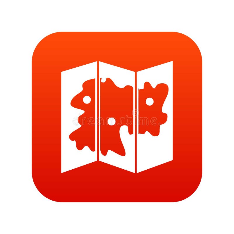 Map icon digital red stock vector. Illustration of adventure - 104380434