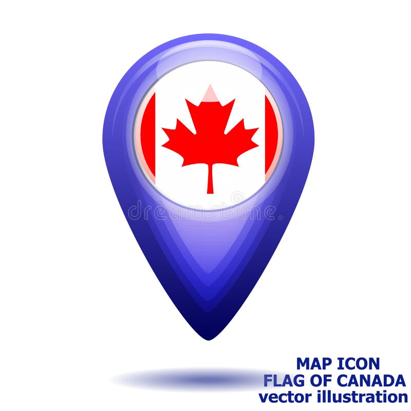 Canada Flag Icon Map Pointer Stock Illustrations – 368 Canada Flag Icon ...