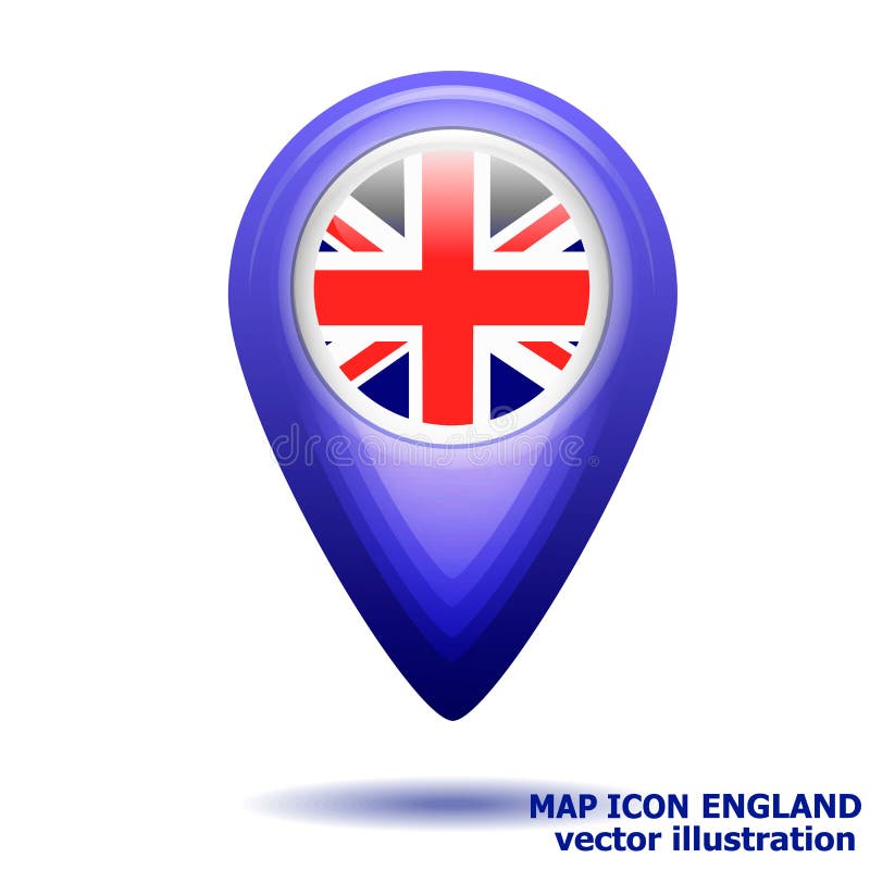 England Map with Location Pointer Marks. Stock Vector - Illustration of ...