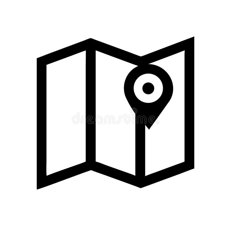 Map icon stock illustration. Illustration of icon, orientation - 381149132