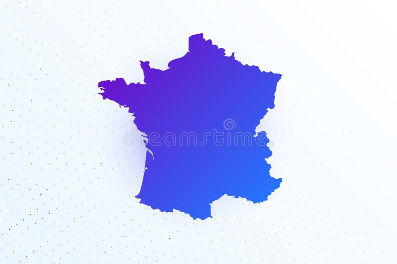 Map Icon of France. Colorful Gradient Map on Light Background. Modern ...