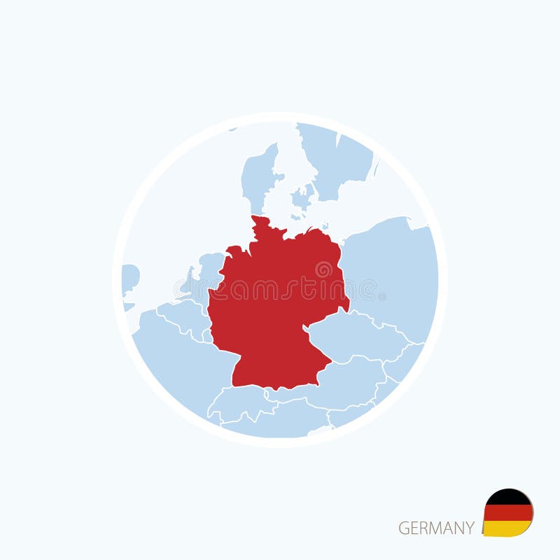 Germany Map - Blue Infographic - Highly Detailed Vector Illustration ...