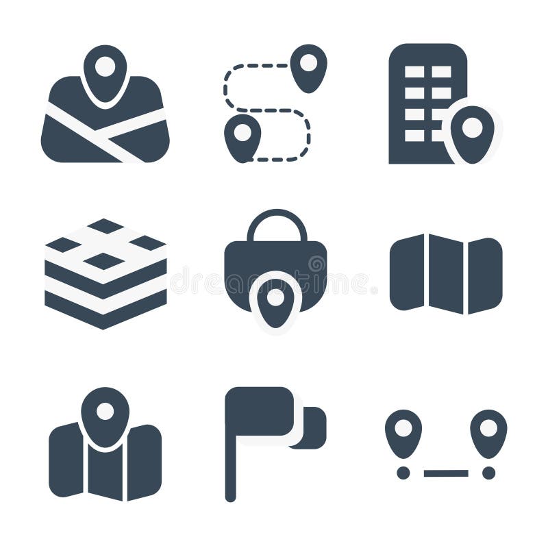 Map Icon. Glyph Map Icon for Website Design and Mobile, App Development ...