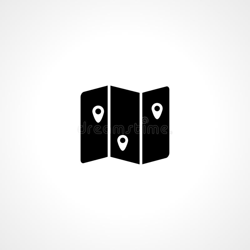 Map Icon. Map Isolated Simple Icon Stock Illustration - Illustration of ...