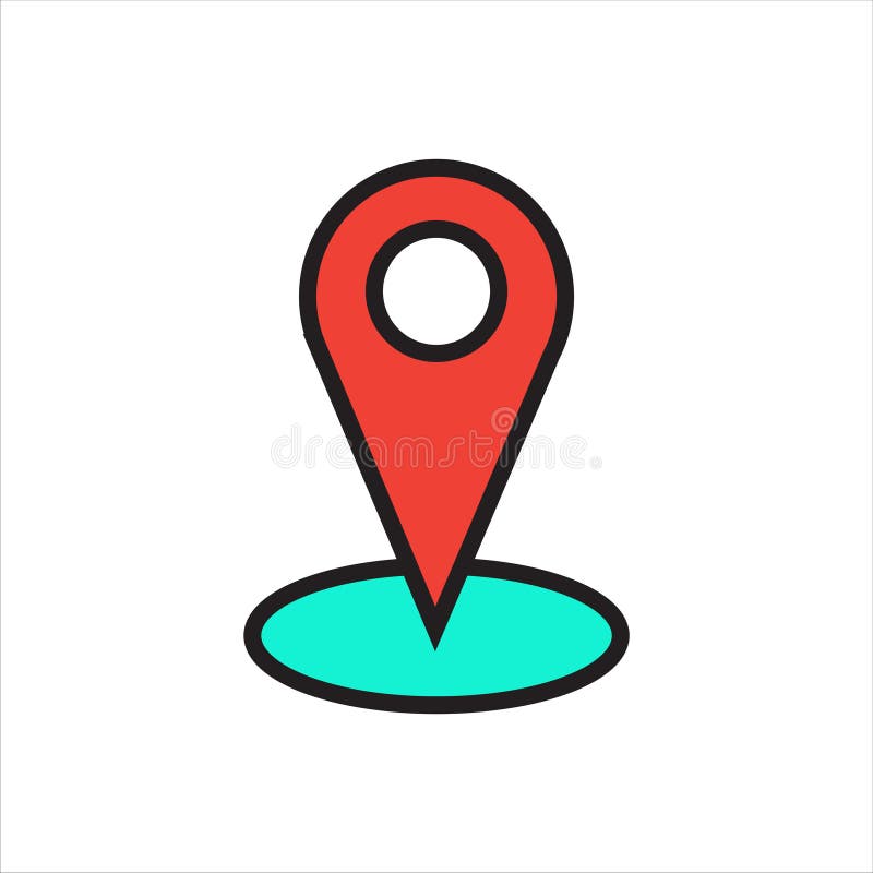 Map Icon Location Symbol stock vector. Illustration of cartoon - 272309448