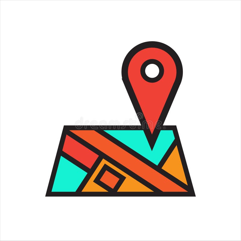 Map Icon Location Symbol stock vector. Illustration of point - 272309453
