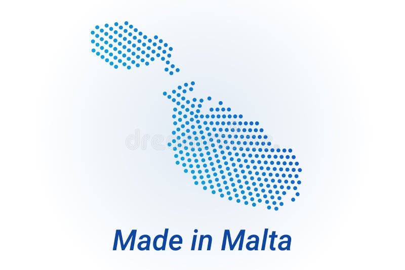 Map Icon of Malta. Vector Logo Illustration with Text Made in Malta ...