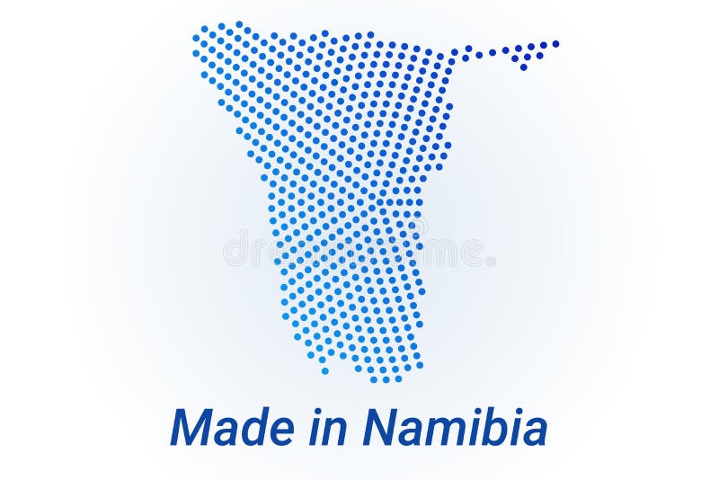 Map Icon of Namibia. Vector Logo Illustration with Text Made in Namibia ...