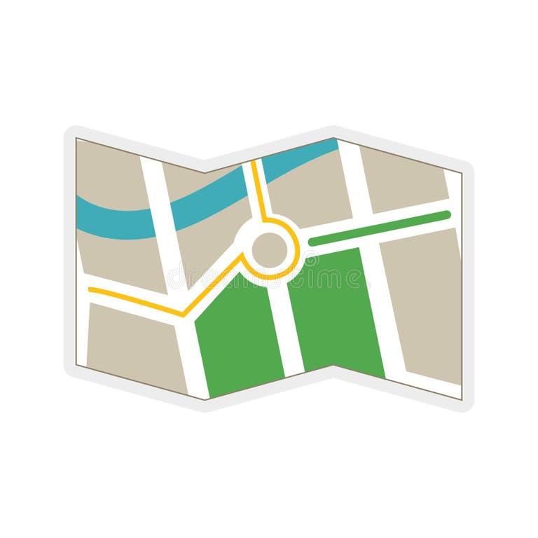 Map Icon. Navigation Instrument Design. Vector Graphic Stock Vector ...