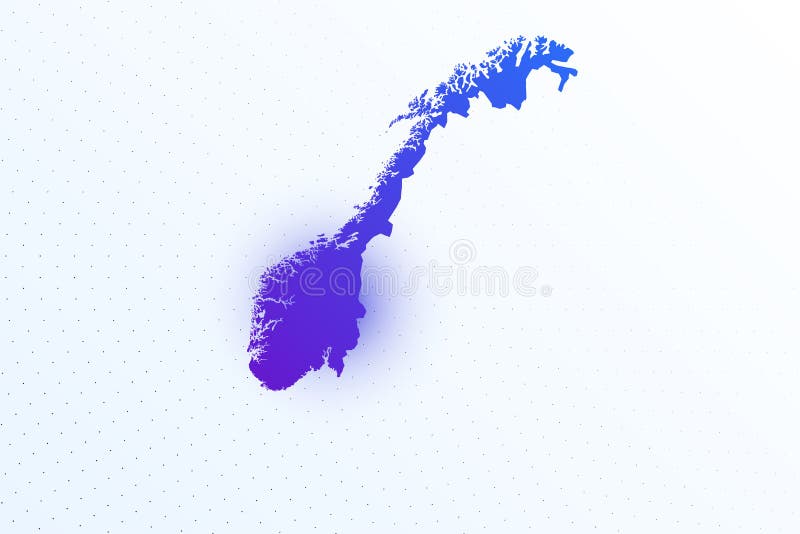 Map Icon of Norway. Colorful Gradient Map on Light Background. Modern ...