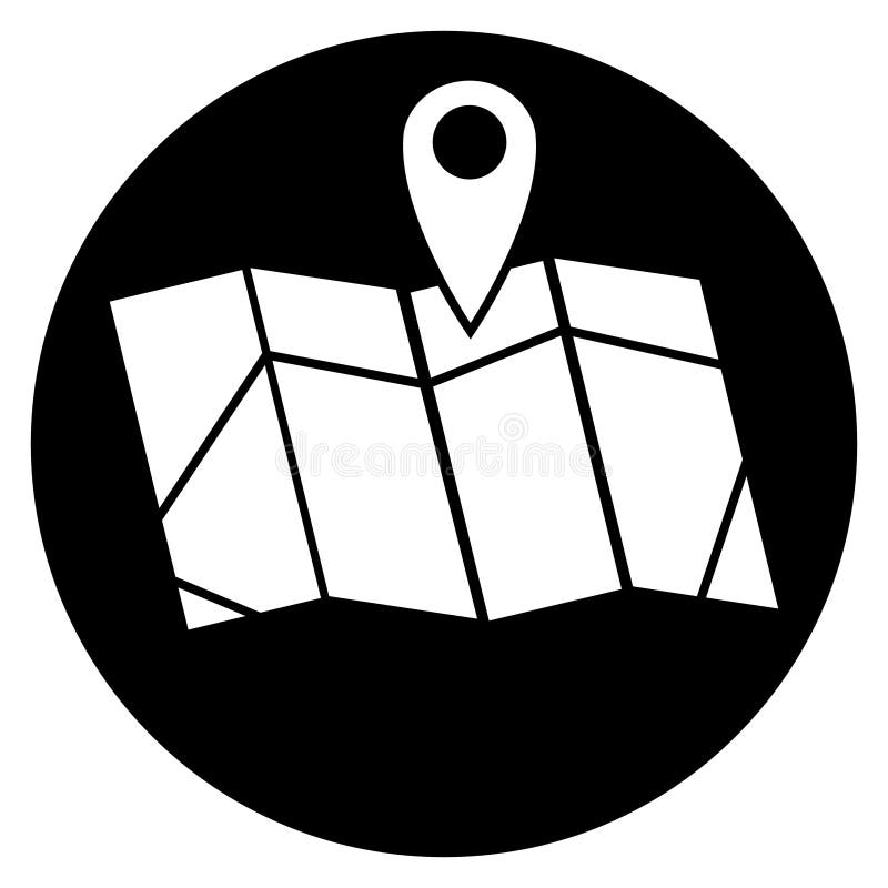 Map Icon with Pin Pointer Vector Icon Illustration Stock Vector ...