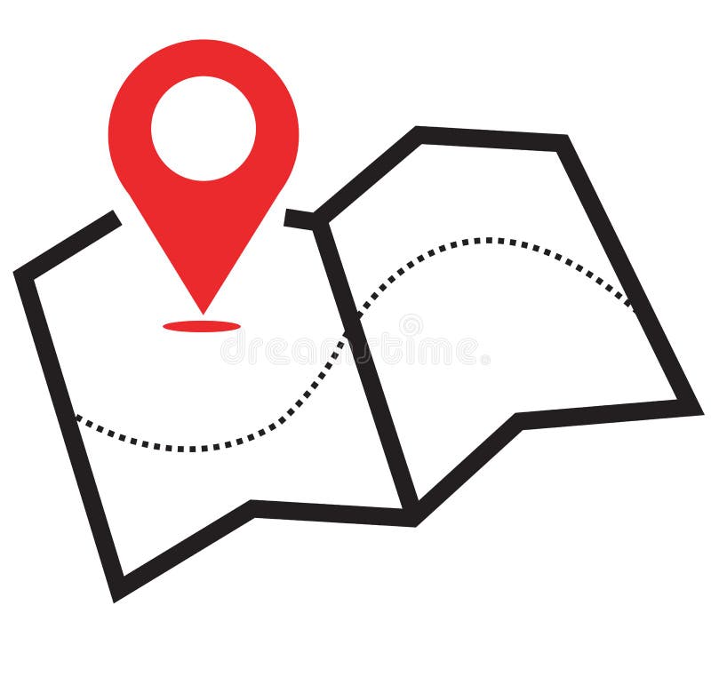 Map Pin Flat Design Style Modern Icon. Simple Red Pointer Minimal ...