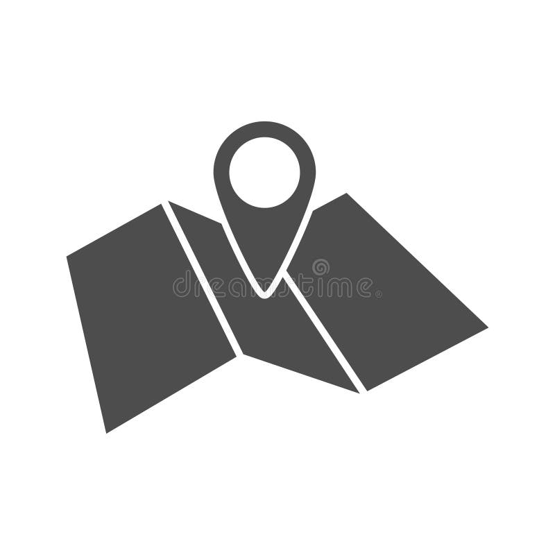 Map Icon with a Pointer To a Point in the Area Stock Vector ...