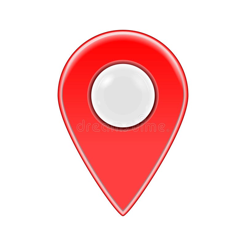 Red Location icon stock vector. Illustration of graphic - 118971168