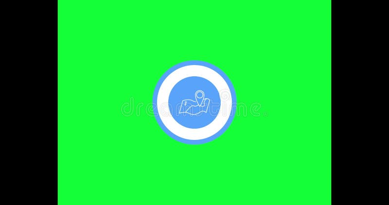 Map Icon Rotate on Green Screen Stock Video - Video of tracking ...