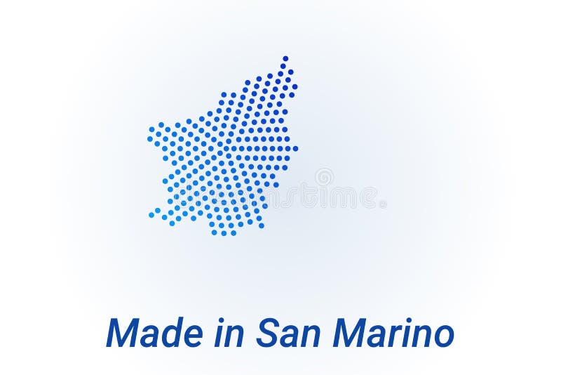 Map Icon of San Marino. Vector Logo Illustration with Text Made in San ...