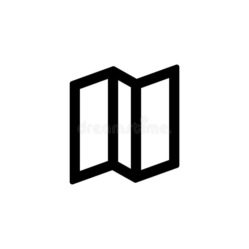 Map Icon for Simple Flat Style Ui Design Stock Vector - Illustration of ...