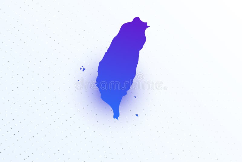 Map Icon of Taiwan. Colorful Gradient Map on Light Background. Modern ...